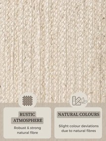 Koberec Hanse Home Jute Braided Rangpur naturální / sloní kost ovál