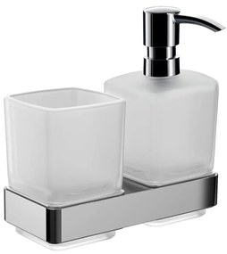 Emco Loft - Pohár a dávkovač mýdla s držákem, chrom 053100100