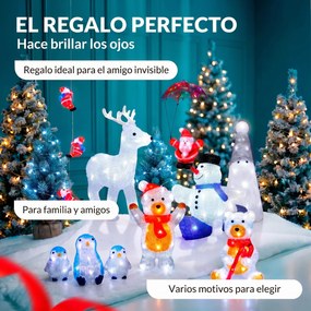 LED akryl figurka Vánoce Teddy stojící