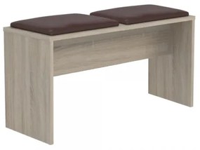 Taburet lavice se 2 čalouněnými sedáky Dub RJK světlý