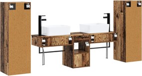 Sada koupelnového nábytku 5 ks Staré dřevo 33 x 34,5 x 100 cm 3405981