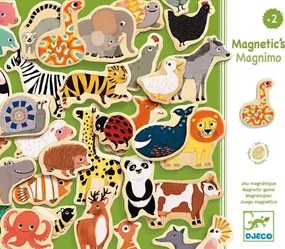 DJECO Magnetická zvířátka ze ZOO / Magnetky / 36 ks / Dřevěné / od 2 l