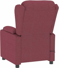 Elektrické masážní křeslo vínové textil 3098792