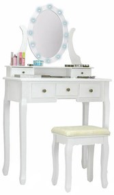 Toaletní stolek Hollywood, ve více barvách-bílý