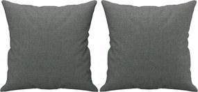 2dílná sedací souprava s polštáři tmavě šedá textil 3202103