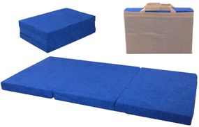 Dětská rozkládací matrace jednobarevná 60x120x6 cm - Modrá