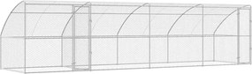 Psí kennel 4 ks Stříbrná 8 x 2 x 2 m Pozinkovaná ocel 3368340