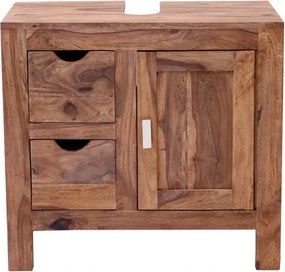 Indický nábytek - Skříňka pod umyvadlo Amba 90x70x45 z indického masivu palisandr Světle medová