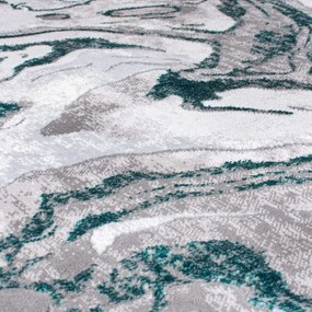 Flair Rugs, Běhoun Eris Marbled Emerald, 60x230, modrá, chodba / předsíň