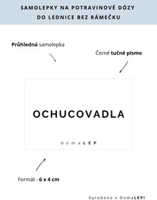OCHUCOVADLA - Samolepka na dózy do lednice, 6 x 4 cm