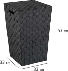 Uzamykatelný koš na prádlo Adria WENKO 48 L, dekorativní nádoba na špinavé prádlo s rukojetí