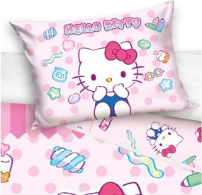 Carbotex Povlečení bavlna do postýlkyHello Kitty Sladké Snění 100x135, 40x60 cm