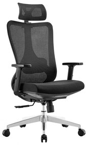 Kancelářská ergonomická židle Neoseat AMADORA — síť / látka, černá, nosnost 150 kg