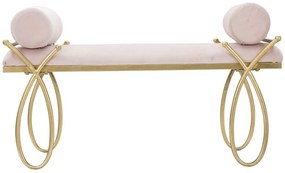 Designová lavice Nancilea 112,5 cm růžová