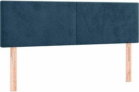 Box spring postel s matrací tmavě modrá 140x200 cm samet 3130845