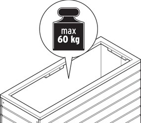 Tchibo - Prvek pro rozdělení prostoru s truhlíkem »Tinus« - barva: hnědá