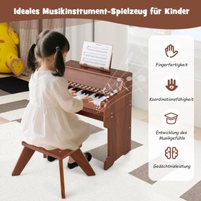 Costway 25 Keys Mini Digital Piano se stoličkou Dětské piano