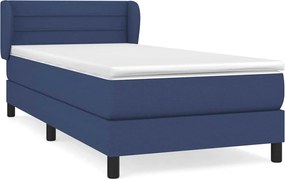 Box spring postel s matrací modrá 100 x 200 cm textil 3126307