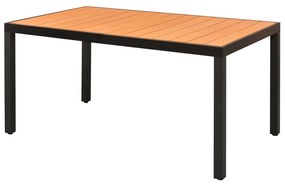 Zahradní stůl hnědý 150 x 90 x 74 cm hliník a WPC,  42794