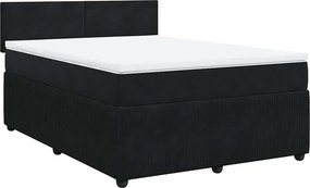Box spring postel s matrací černá 140x200 cm samet 3287754