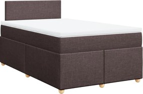 Box spring postel s matrací tmavě hnědá 120x200 cm textil 3288943