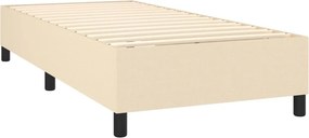 Box spring postel s matrací a LED krémová 90x200 cm textil 3138290