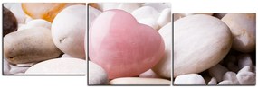 Obraz na plátně - Růžové srdce - panoráma 5105E (150x50 cm)