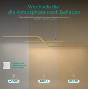 LED černý lustr na lanku osvětlení ALIVETTA 7085 LED/18W/100-260V 3000-6000K
