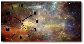 Wallmuralia Moderní skleněné hodiny na stěnu Vesmír 60x30 cm