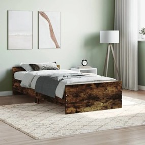vidaXL Rám postele 90 x 190 cm kompozitní dřevo [835939] Barva: kouřový dub