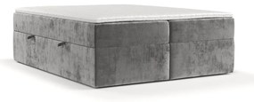 Šedá boxspring postel s úložným prostorem 140x200 cm Yoko – Maison de Rêve