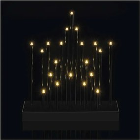 EMOS LED svícen černý 27,5cm s časovačem DCAW04