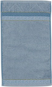 Pip Studio ručníky z bavlněného froté Soft Zellige, modro-šedý (Luxusní ručníky z bavlněného froté v designu Soft Zellige v modro-šedé barvě)