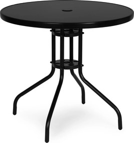 Zahradní stůl SOLO 80 cm černý