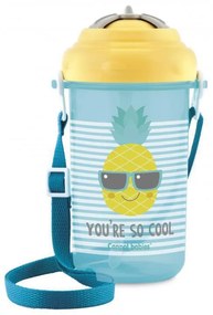 Canpol babies Cestovní sportovní láhev se slámkou a víčkem So cool 400 ml Ananas