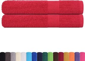 Saunové osušky FROGN 2 ks červené 80x200 cm 360 g/m² 136935