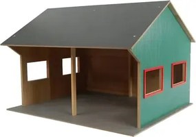 KIDS GLOBE Garáž pro 2 traktory / Dřevěná stavebnice / Měřítko 1:16 /