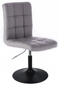 LuxuryForm DESIGN Otočná židle TOLEDO na černém talíři - šedá