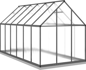 Skleník s podkladovým rámem antracitový 334x169x202 cm hliník 3266331