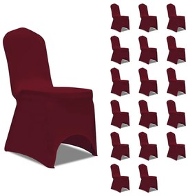 Potahy na židle strečové vínové 18 ks 3051644