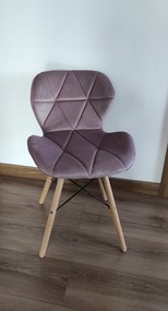 Jídelní židle SKY tmavě růžová - skandinávský styl