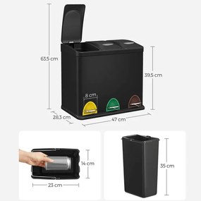 Autronic Koš na odpadky AUK-E1124 Barva: Černá