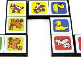 _Ostatní 1_ HRA Baby domino obrázkové moje první zvířátka set 28 kamenů plast pro miminko 50000216