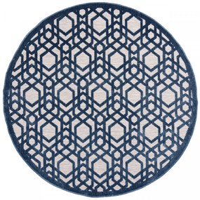 Hans Home | Kusový koberec Piatto Oro Blue kruh – na ven i na doma