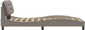 Rám postele bez matrace Hvar taupe 100 x 200 cm textil 3207755