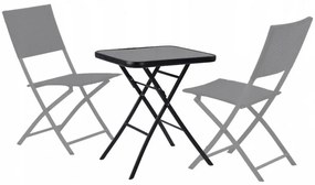 Černý skládací zahradní stůl 60 cm