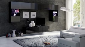 Gibmeble obývací stěna Calabrini 2 barevné provedení černá