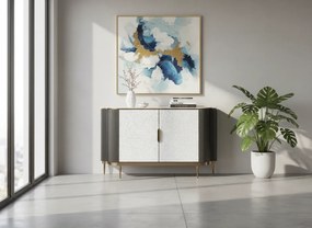 Komoda Stilig ST906 150 cm grafit/krémová/zlatá