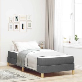 Postel s boxspringem s matrací Tmavě šedá 90 x 200 cm textil 3398536