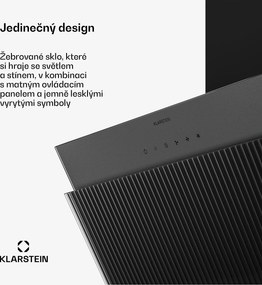Klarstein Wavyn komínová digestoř | odtah i recirkulace | prémiový design | 661 m³/h | 60 cm